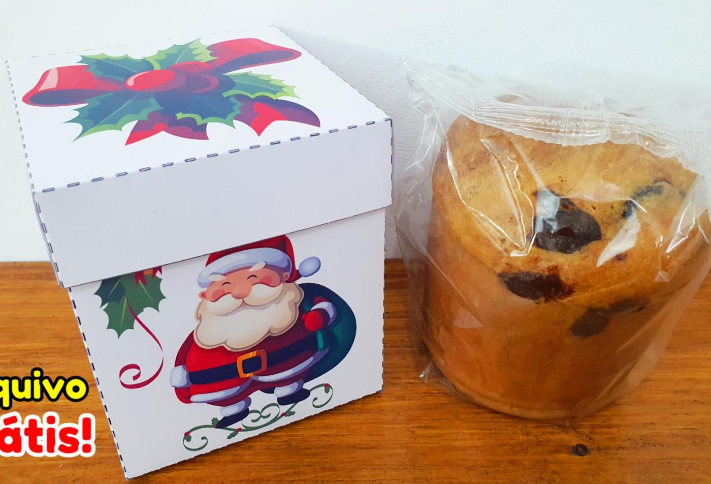molde grátis caixa mini panetone – Confeiteira Renata Festas