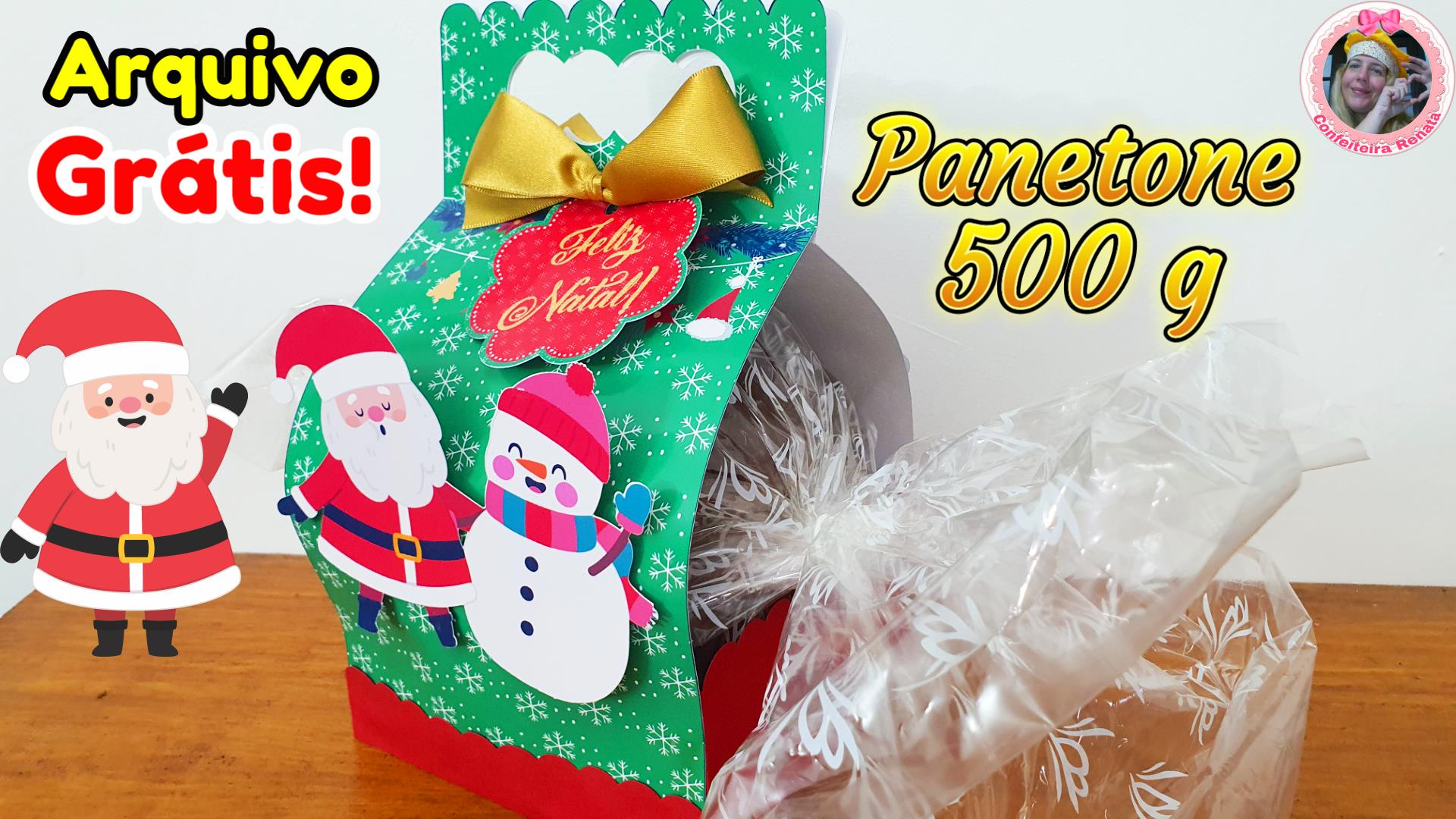 embalagem para panetone de natal – Confeiteira Renata Festas