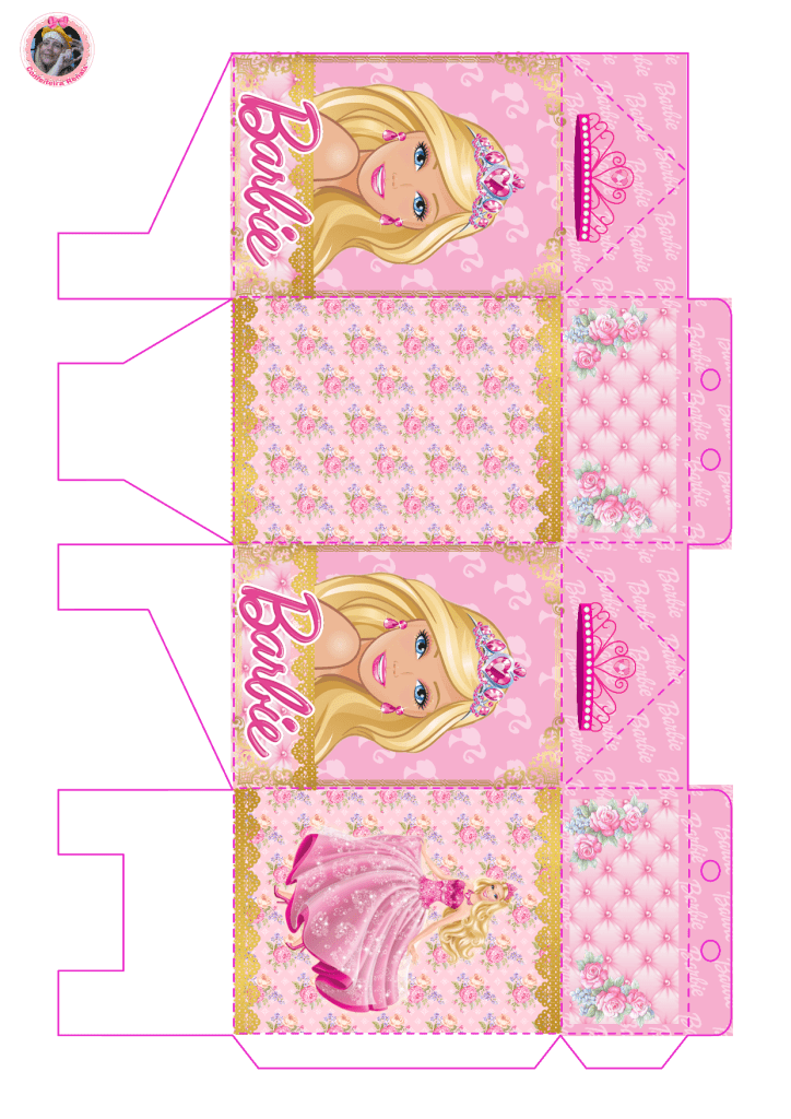 Molde Grátis! Lembrancinha de Festa Barbie / Caixa Milk Barbie ...