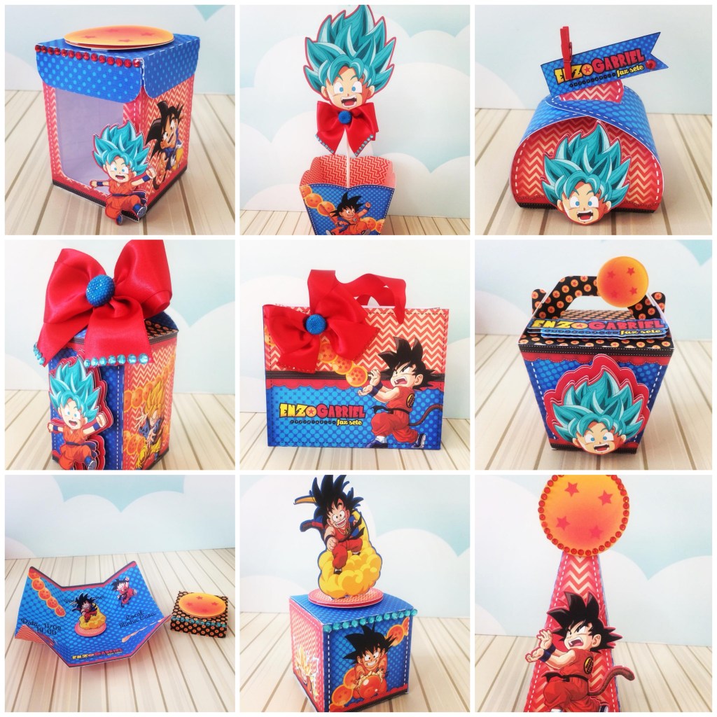 Kit Festa Dragon Ball / Goku Arquivo de Corte em PDF e Studio