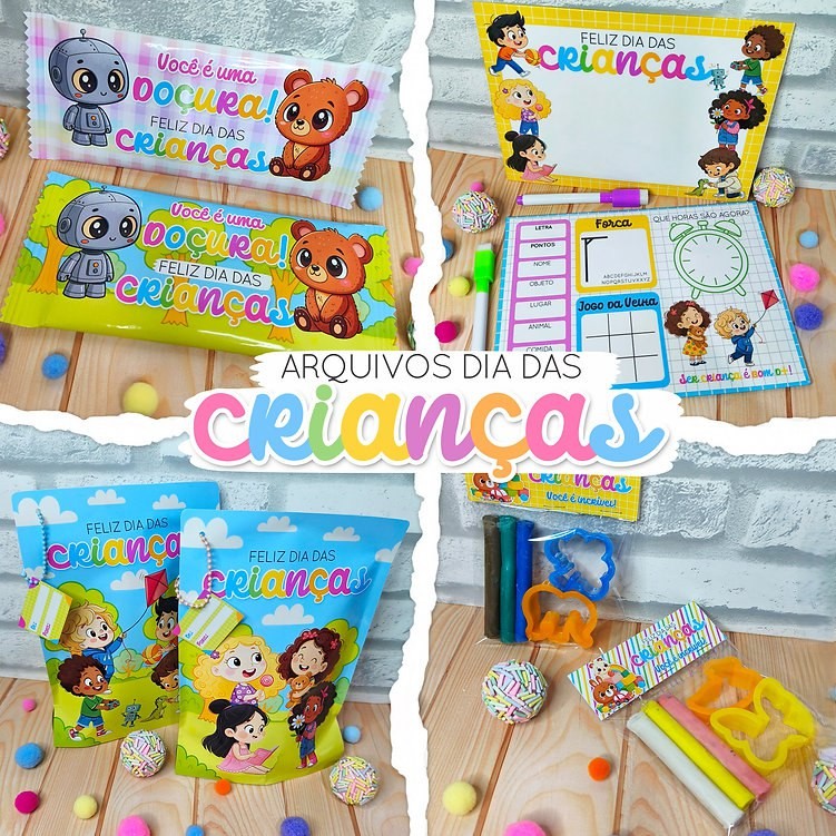 Mini Kit Dia das Crianças Arquivo Digital em JPG – Confeiteira Renata ...